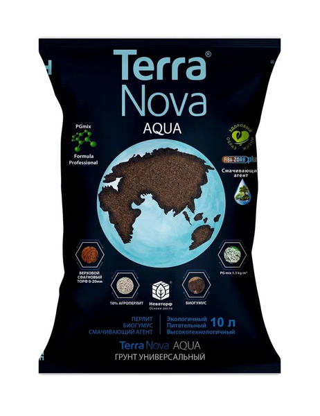 Грунт универсальный "Terra Nova" Аква, 10л. - купить по низкой цене в интернет-магазине OZON ...