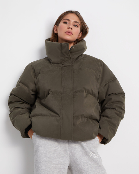 Куртка Женский Mark Lamar Молния, Кнопки хаки Полиэстер, Нейлон, размер 42, 44 Длинный Демисезон ...