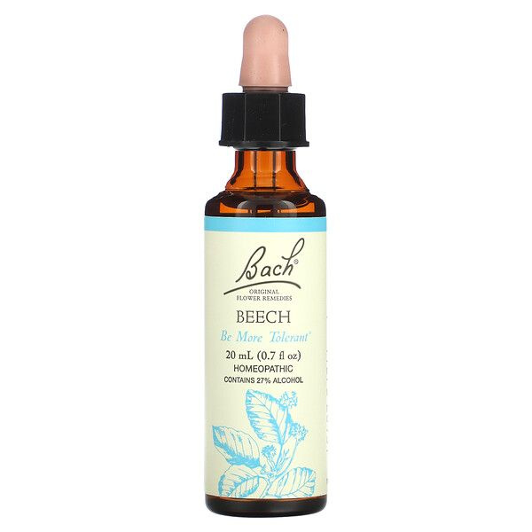 Bach, Original Flower Remedies, Beech, бук, от стресса и ...