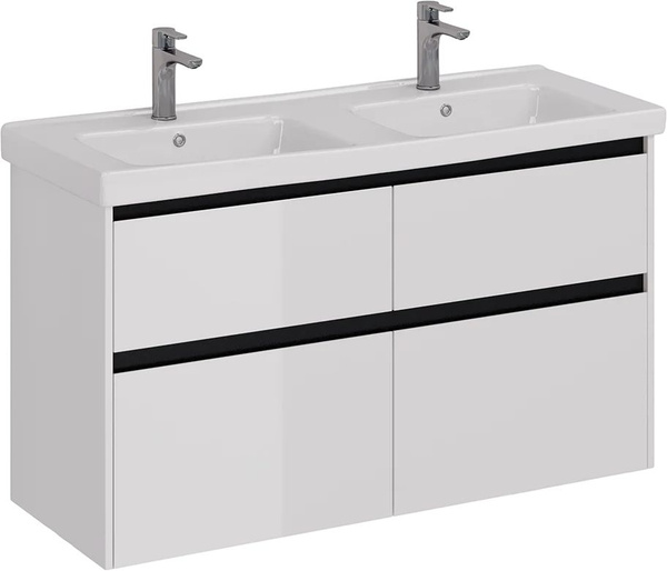 Тумба под раковину Lemark Combi 120 черная, белая глянцевая купить на OZON по низкой цене ...