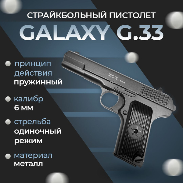 Вопросы и ответы о Пневматический пистолет Galaxy "G.33", пружинный ...