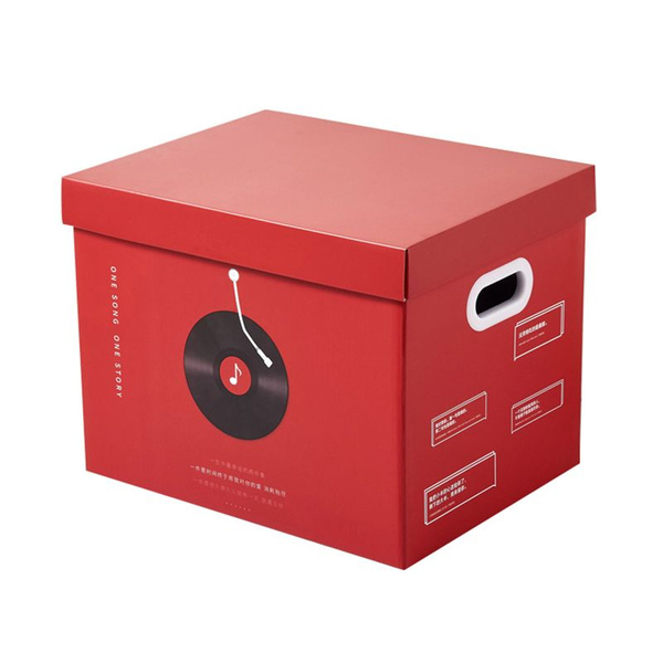 Ящик для хранения виниловых пластинок. Vinyl Box. красный по низкой ...