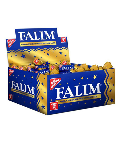 Турецкая жевательная резинка Falim, 100 шт. со вкусом капельной жвачки ...