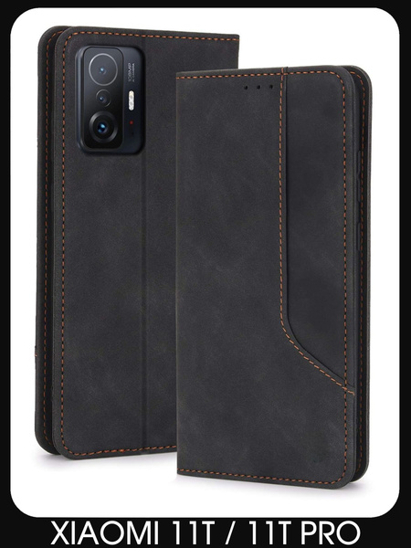 Стильный чехол книжка из эко кожи для ХiАОМi 11t 11t Pro купить на Ozon по низкой цене