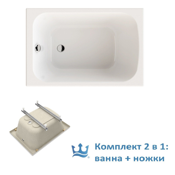 Ванна акриловая Triton Литл 100х70 в комплекте с ножками купить на OZON ...