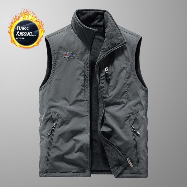 Жилет для рыбалки и охоты, размер 56 (5XL), Зима, цвет серый купить c доставкой на OZON по ...