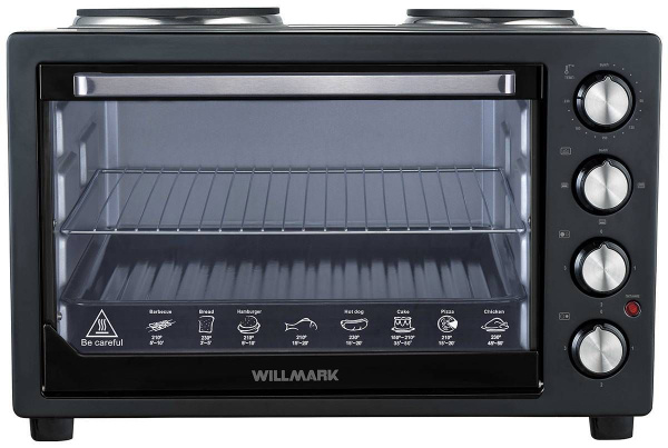 Мини-печь WILLMARK, черный купить по низкой цене с доставкой в интернет-магазине OZON (1687389974)