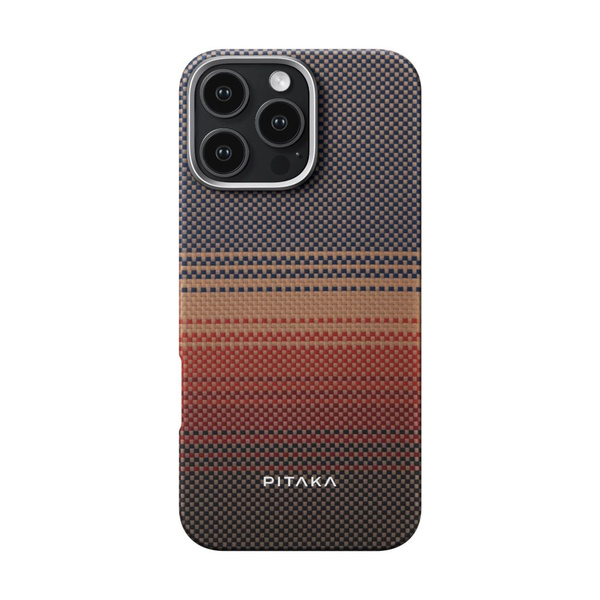 Чехол PITAKA Tactile Woven Case для iPhone 16 Pro 6.3", принт закат ...