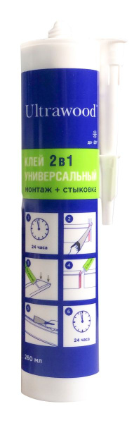 Клей ULTRAWOOD Монтажный Универсальный 2в1 260 мл, 1 шт - купить с доставкой по выгодным ценам в ...