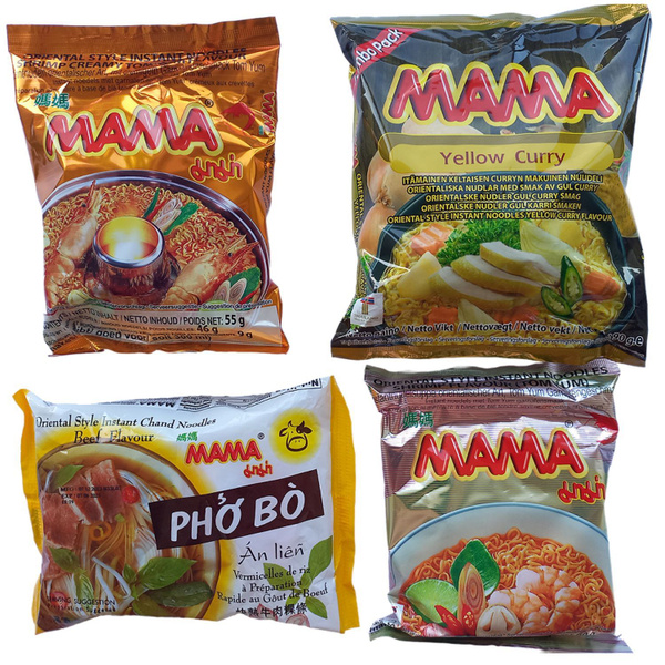 Тайская лапша быстрого приготовления МАМА, сет 4 вкуса, 260 гр ...