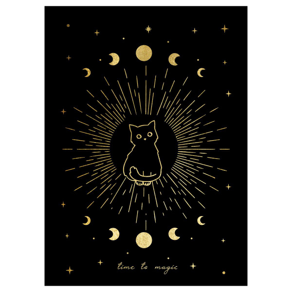 Блокнот 1шт А5 Meshu "Black Cat", 50л., клетка, на отрывной склейке купить на OZON по низкой ...