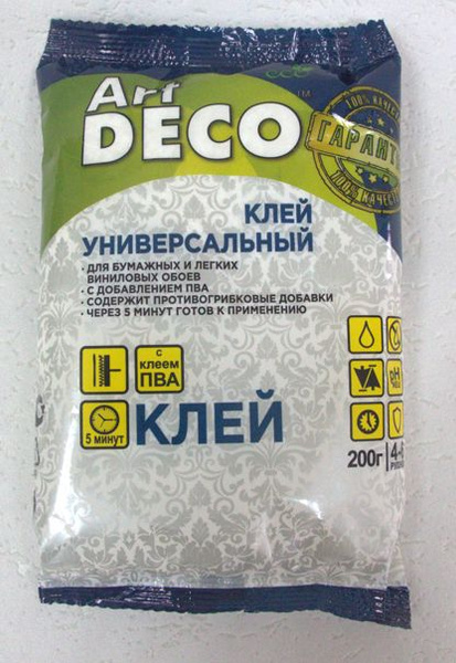 Клей для обоев Art Deco универсальный (для бумажных и легких виниловых ...