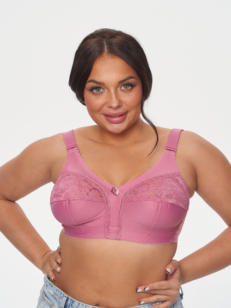Бюстгальтер Женский BLISSENSE мягкая чашка без каркаса, без косточек, размер 95G розовый Хлопок ...