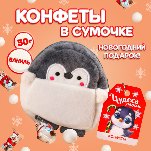 Характеристики Конфеты шоколадные в сумочке подарки на новый год 2025 ...