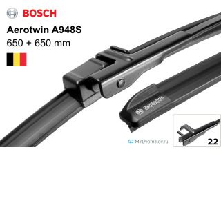 Комплект бескаркасных щеток стеклоочистителя Bosch 3397118948 ...
