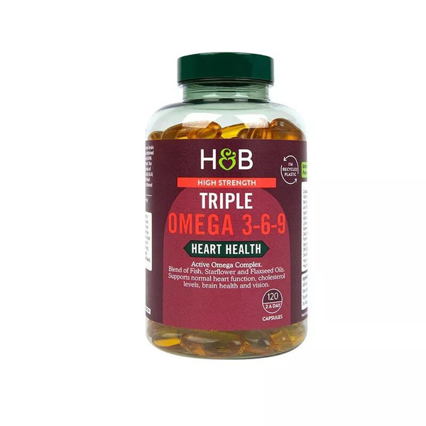 Рыбий жир HB Triple 369 Fish Oil Reinforced Deep-sea Fish Oil, 120 ...