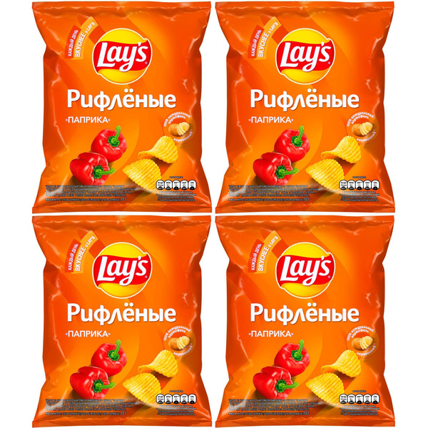 Чипсы картофельные Lay's паприка 70 г, набор: 4 штуки купить на OZON по низкой цене (1731742679)