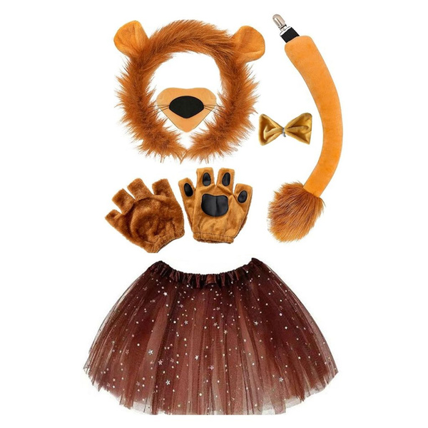 (1 комплект) костюм для костюмированной вечеринки Lion cos-кофейная ...