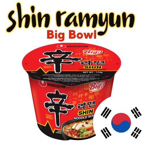 Шин Рамен со вкусом говядины и грибов Big Shin Cup114 г. Корея ...