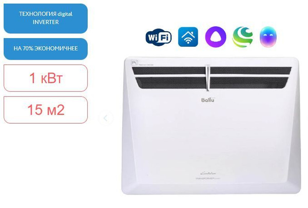 Конвектор Ballu Evolution Transformer BEC/EVU-1000 с инверторным блоком управления и комплектом ...