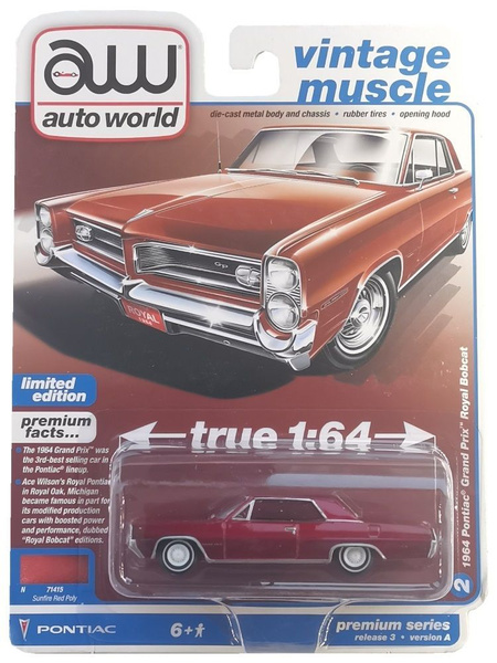 Машинка auto world 1/64 Car model toy 1964 Pontiac GP a купить на OZON ...