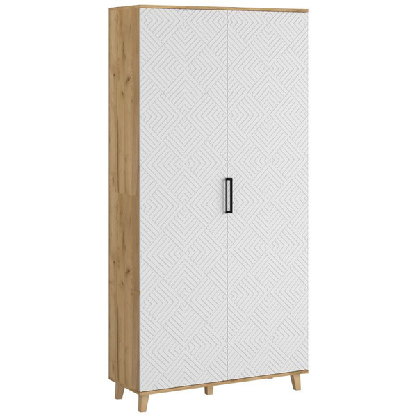 Шкаф распашной Mebel152 Шкаф двухстворчатый Остин Белый, 100x42.3x210.2 ...