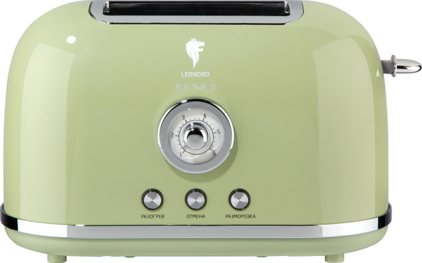 Тостер LEONORD LE-1906/1 RETRO, зеленый купить на OZON по низкой цене (1752998816)