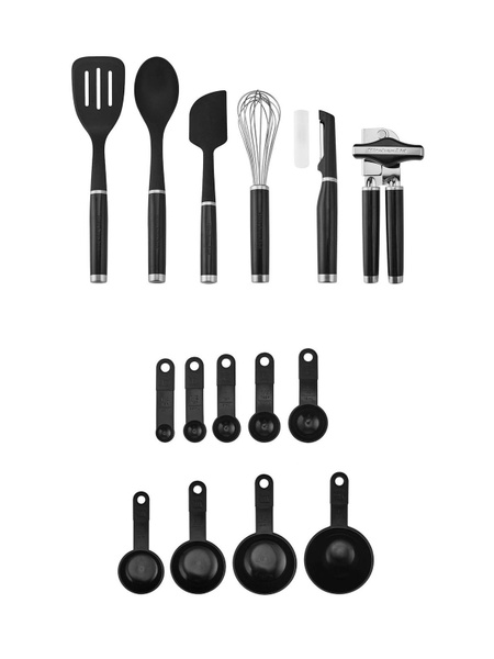 Набор кухонных инструментов и мерных емкостей KitchenAid, 15 предметов ...