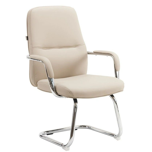 Кресло для посетителей Everprof Vesta CF - бежевый (экокожа) купить на OZON по низкой цене ...
