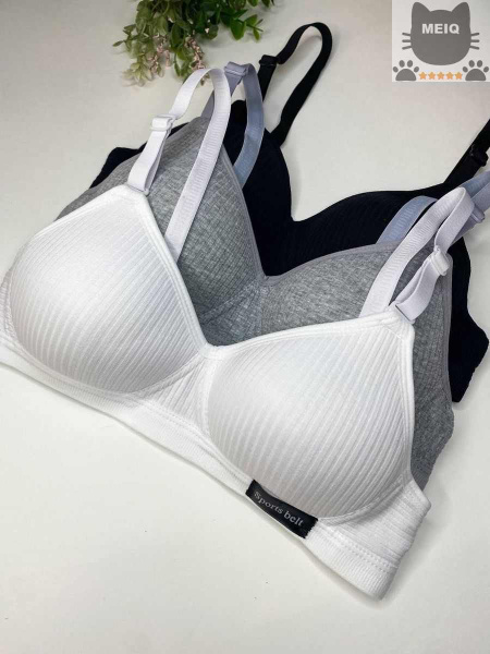 Бюстгальтер Женский Модный Я без косточек, размер 75A, 75B белый, черный Хлопок, Эластан Китай ...