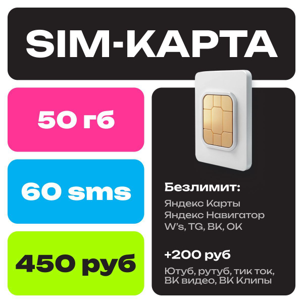 SIM-карта 50 ГБ. непубличный тариф для модема, роутера, смартфона T2. купить на OZON по низкой ...