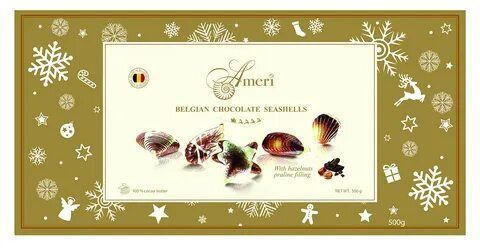 Конфеты AMERI шоколадные Seashells GOLD с НГ конвертом, золотая 500г купить на OZON по низкой ...