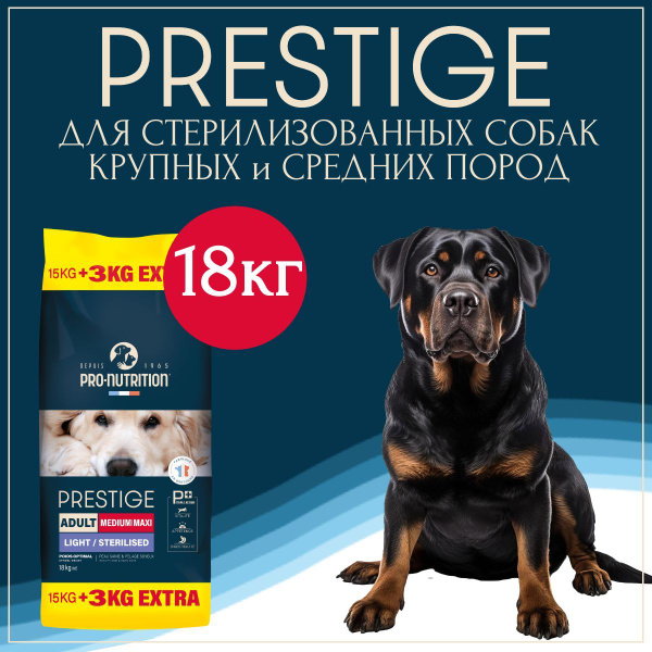 Корм сухой супер-премиум класса для стерилизованных собак Prestige ...