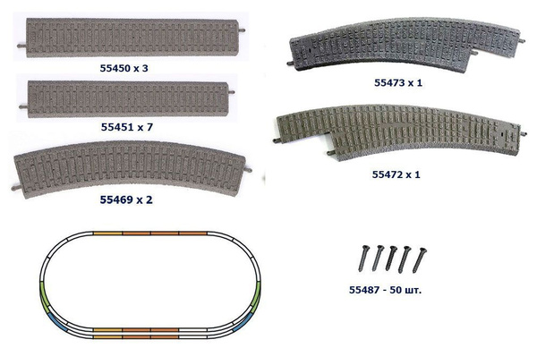 Piko 55340P Комплект подложек для набора рельс E, колея 16,5 мм купить ...