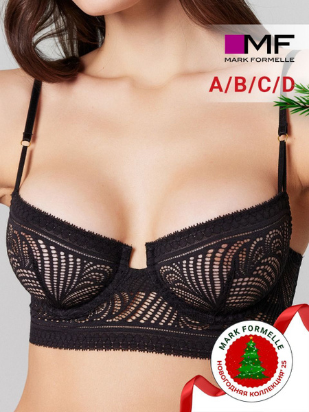 Бюстгальтер Женский Mark Formelle на косточках, размер 75C черный Кружево Повседневный Беларусь ...