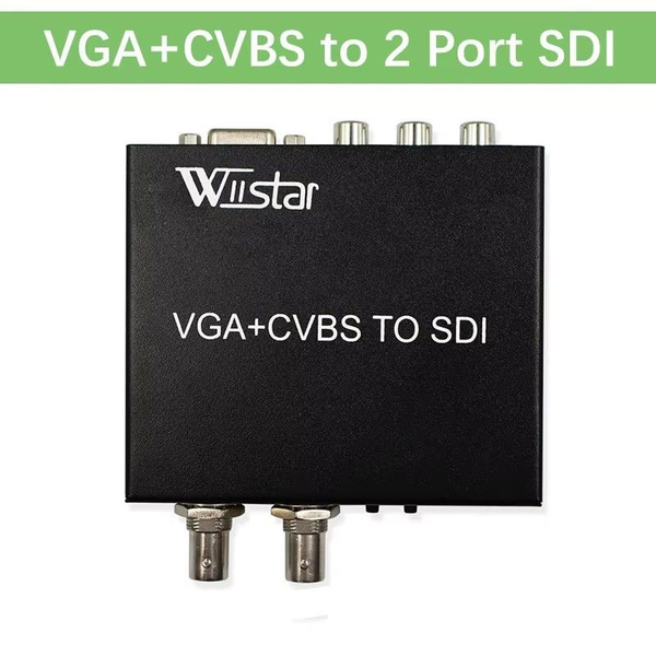 Конвертер VGA в SDI VGA CVBS AV-вход, двойной выход SDI, адаптер VGA2SDI VGA-SDI SD/HD-SDI/3G ...