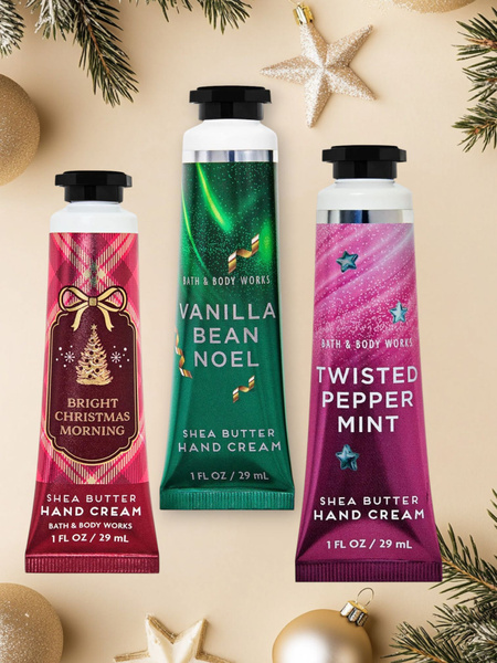 Набор новогодний подарочный 3 крема для рук BATH AND BODY WORKS BRIGHT ...