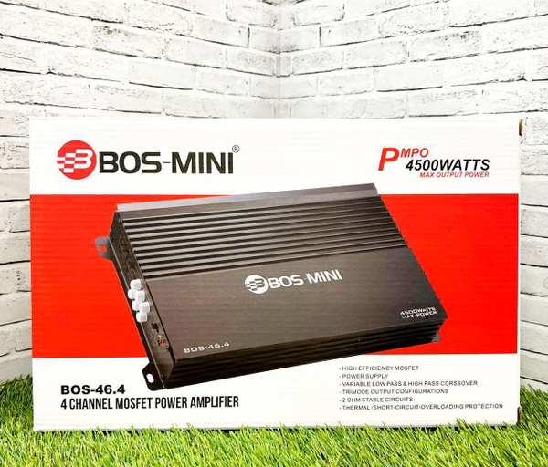 BOS-MINI Усилитель автомобильный, каналы: 4, 4500 Вт купить на OZON по низкой цене (1796364365)