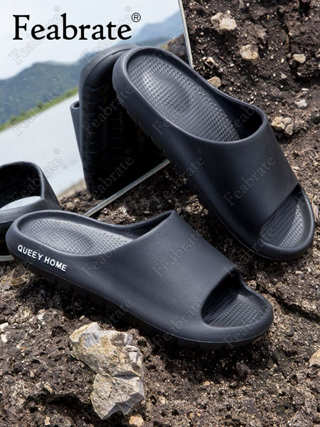 Шлепанцы Женский, Мужской Feabrate, размер 39 EVA Круглый нос, Толстая подошва Без застёжки На ...