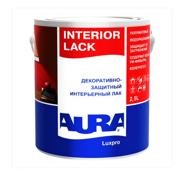 Лак акриловый AURA Interior Lack 2,5л полуматовый купить на OZON по ...