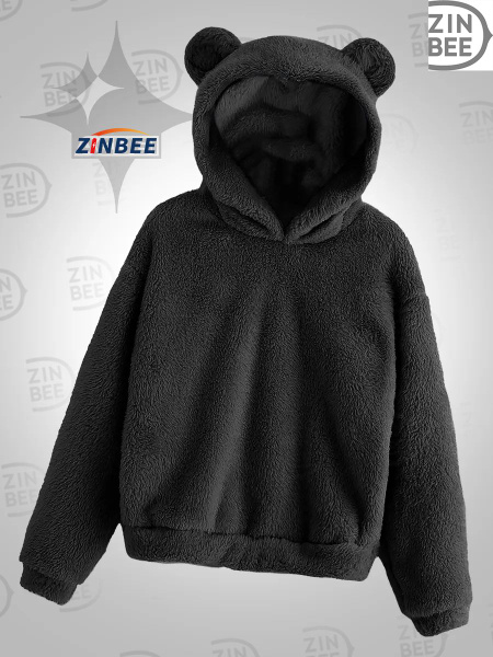 Пуловер Женский ZinBee черный Полиэстер, размер 44 Китай гипоаллергенный материал купить c ...