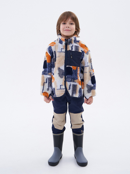 Толстовка Девочки Lassie белый Молния Полиэстер, размер 110 Длинный Разноцветный Китай купить c ...