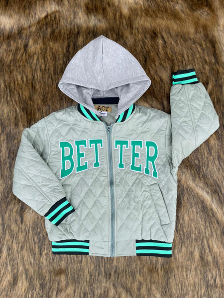 Куртка Мальчики, Девочки THANHDAT бирюзовый иней Полиэстер, размер 110 Длинный Демисезон ...