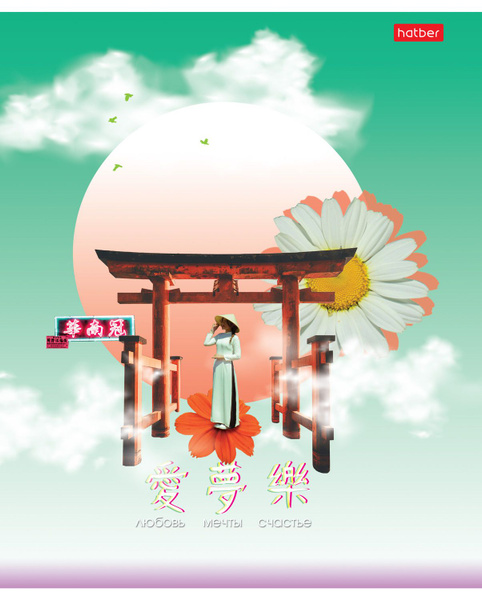 Тетрадь Hatber 5 штук/5 дизайнов 60 листов, формата А5, в клетку на скобе, пластиковая обложка ...