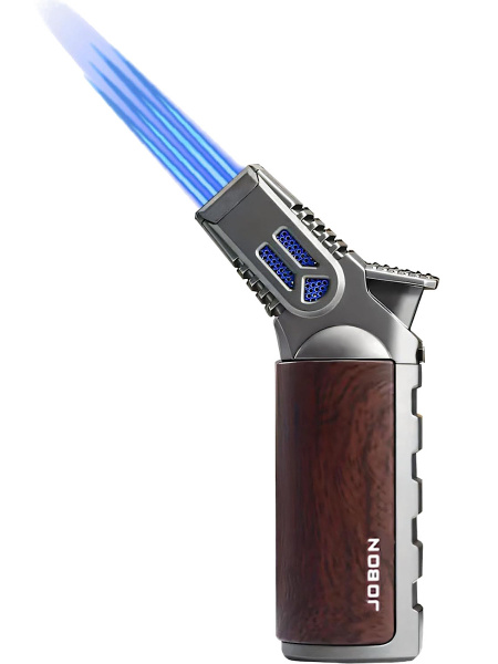 Турбозажигалка JOBON 4 сопла с фиксацией, графит купить на OZON по ...