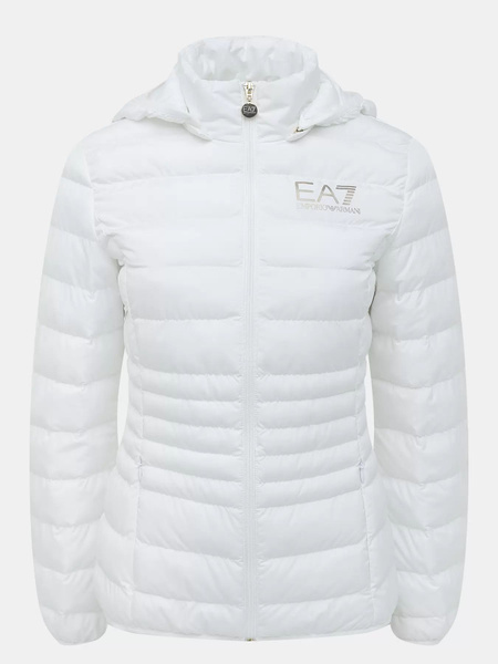 Куртка Женский EA7 белый Полиэстер, размер 40, 42 Длинный Китай купить c доставкой на OZON по ...