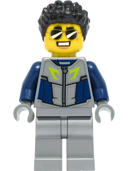 Минифигурка LEGO Duke DeTain - Stuntz Driver, Dark Blue and Flat Silver ...