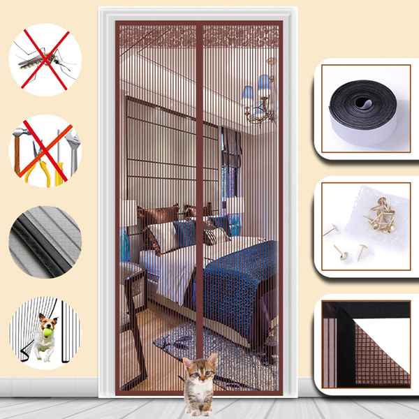 Занавеска на дверь CEE 2024-5-15-JIAHE, Антимоскитная сетка на магнитах ...