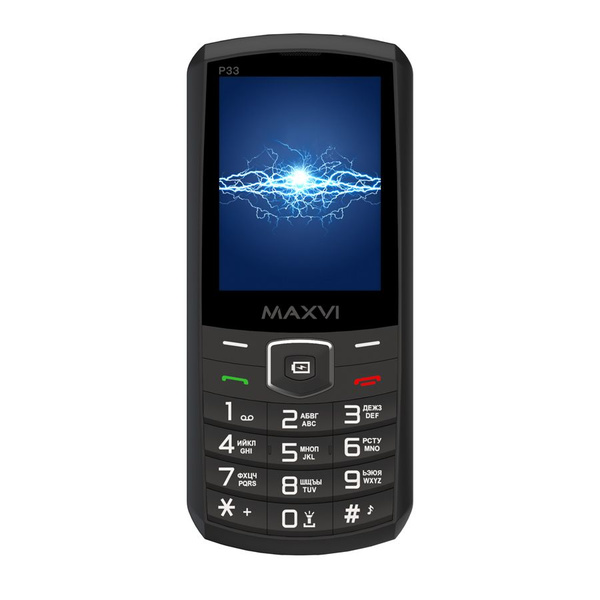 Maxvi Мобильный телефон P33, черный купить на OZON по низкой цене (1873336857)