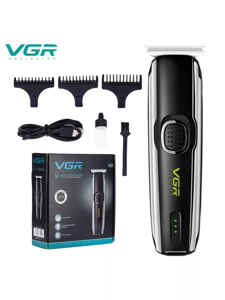 VGR Триммер для бороды и усов v-020, кол-во насадок 3 купить на OZON по низкой цене (1882328571)